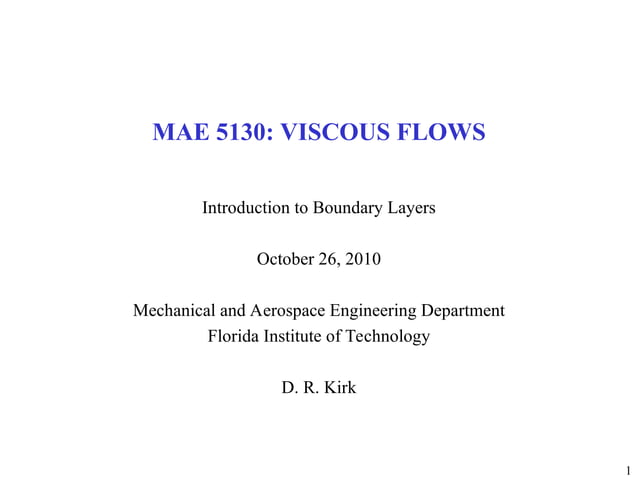 Viscous Incompressible Flows: Fluid Dynamics | PPT