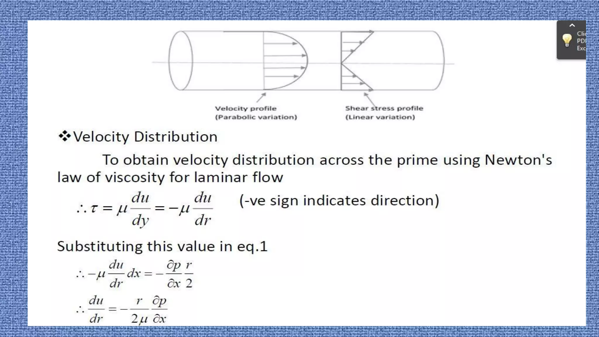 Viscous flow through a circular pipe | PPT
