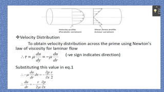 Viscous flow through a circular pipe | PPT