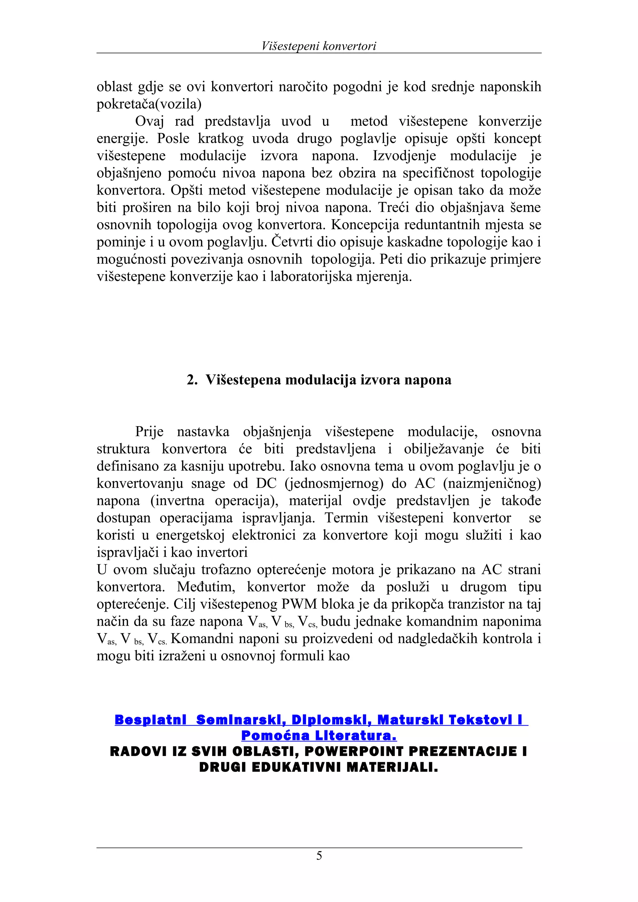 Visestepeni konvertori energetska elektronika | DOC