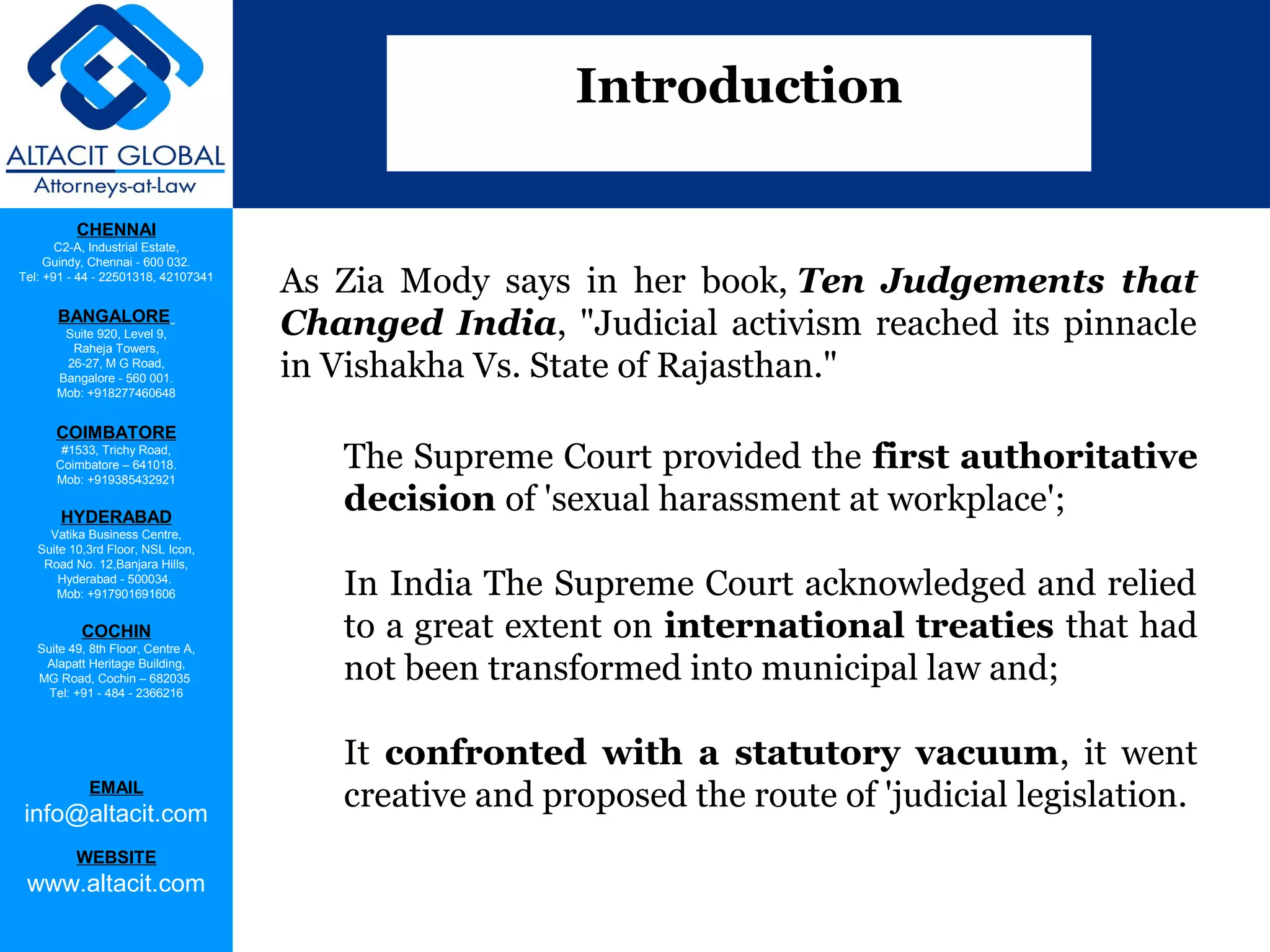 Vishaka guidelines | PPT