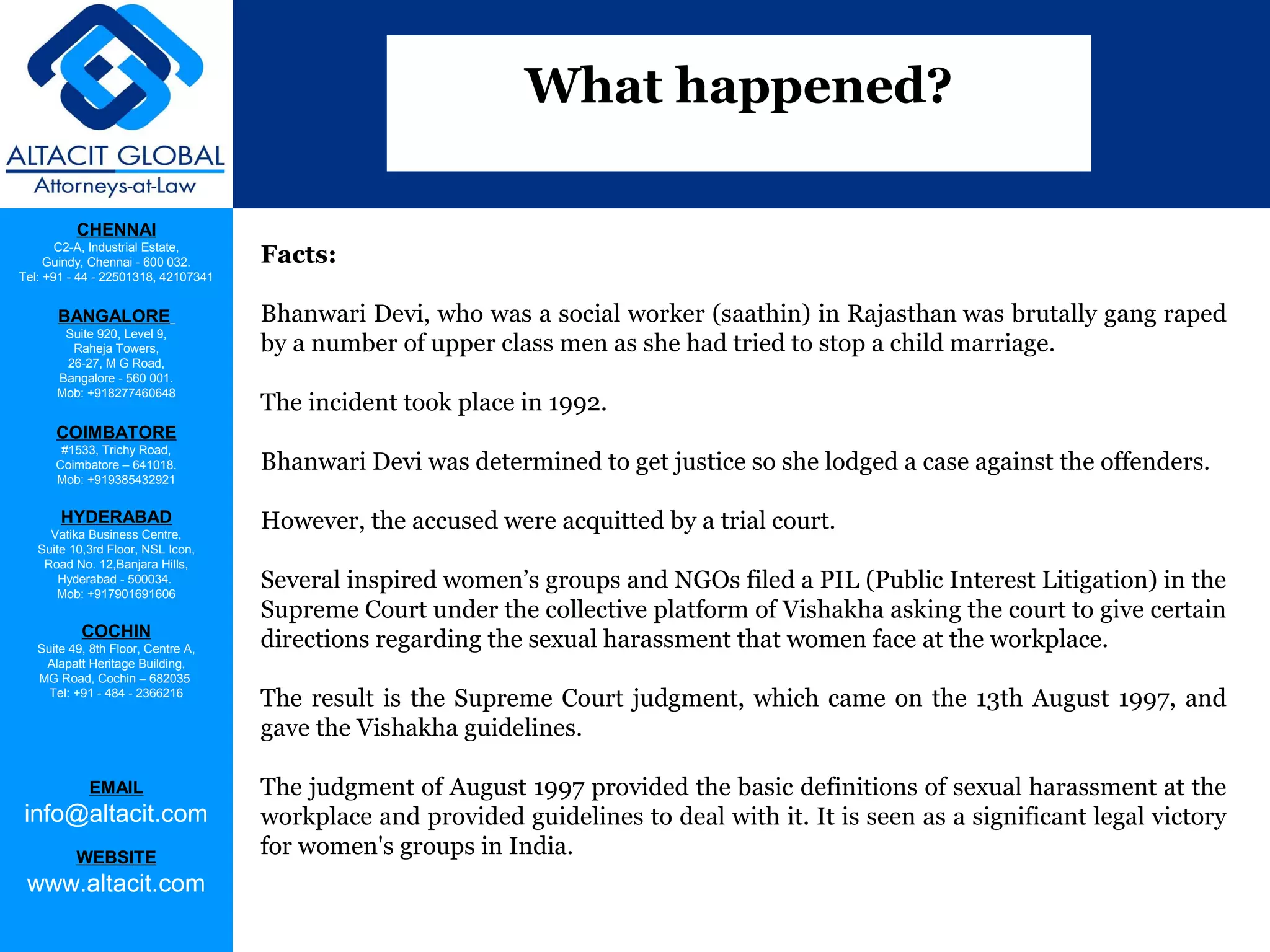 Vishaka guidelines | PPT