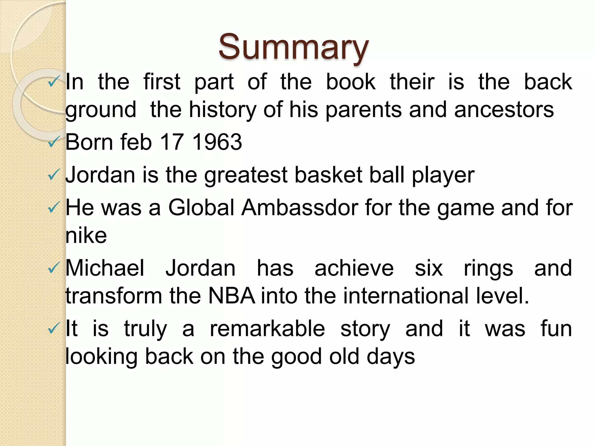 Michael jordan: The life | PPT