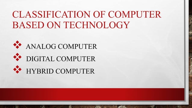 Classification of Computer | PPT