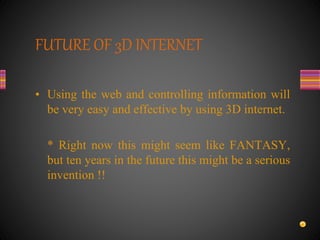 3D internet | PPT