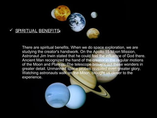 SPACE SCIENCE AND TECHNOLOGY FOR MANKIND | PPT