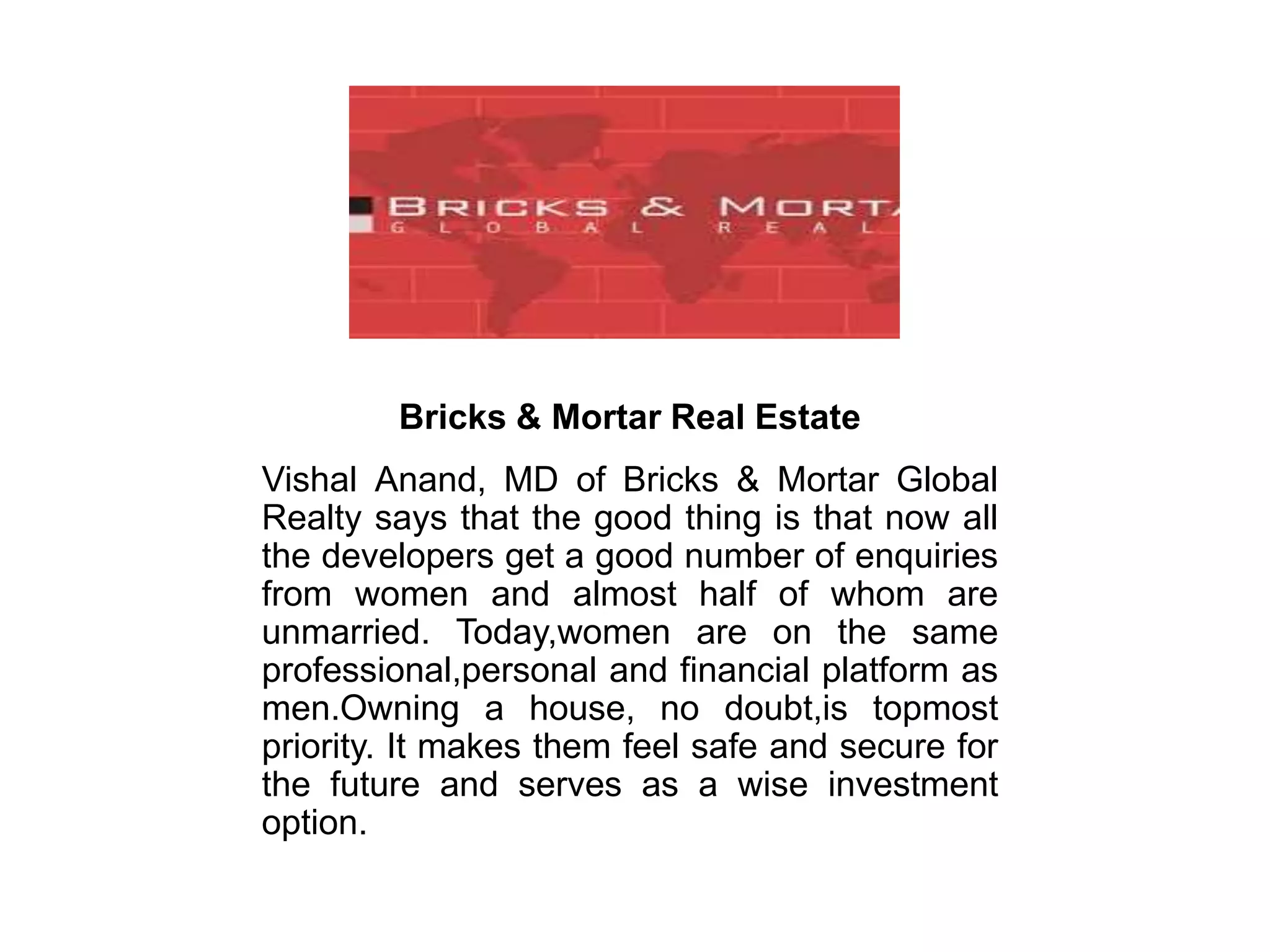 Vishal anand director of bricks and mortar | PPTX