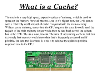 Cache memory and cache | PPT