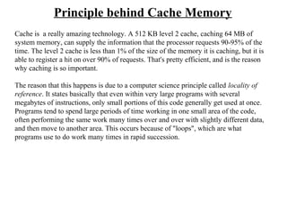 Cache memory and cache | PPT