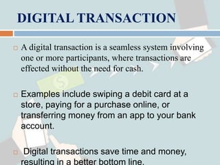 Vishal Final PPT.pptx on digitalization of financial transaction | PPTX ...