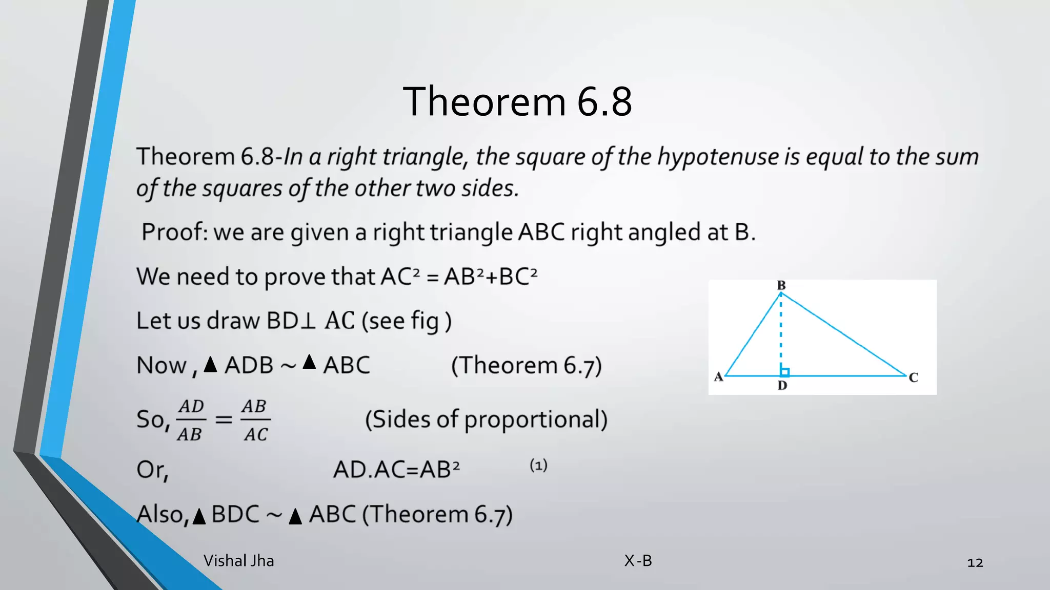 maths ppt for class x chapter 6 theorm | PPTX
