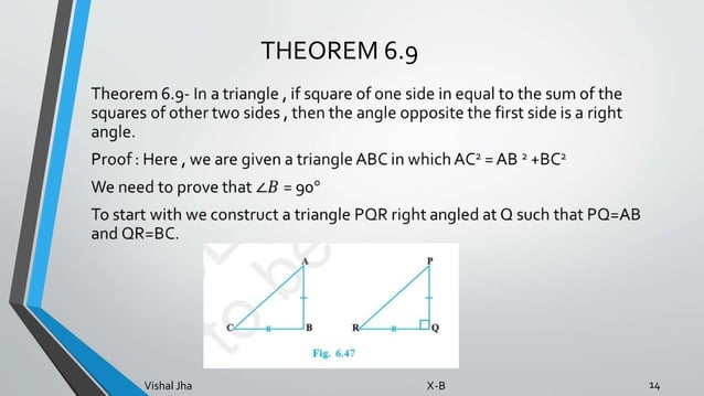 maths ppt for class x chapter 6 theorm | PPTX | Geography | Science