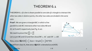maths ppt for class x chapter 6 theorm | PPTX