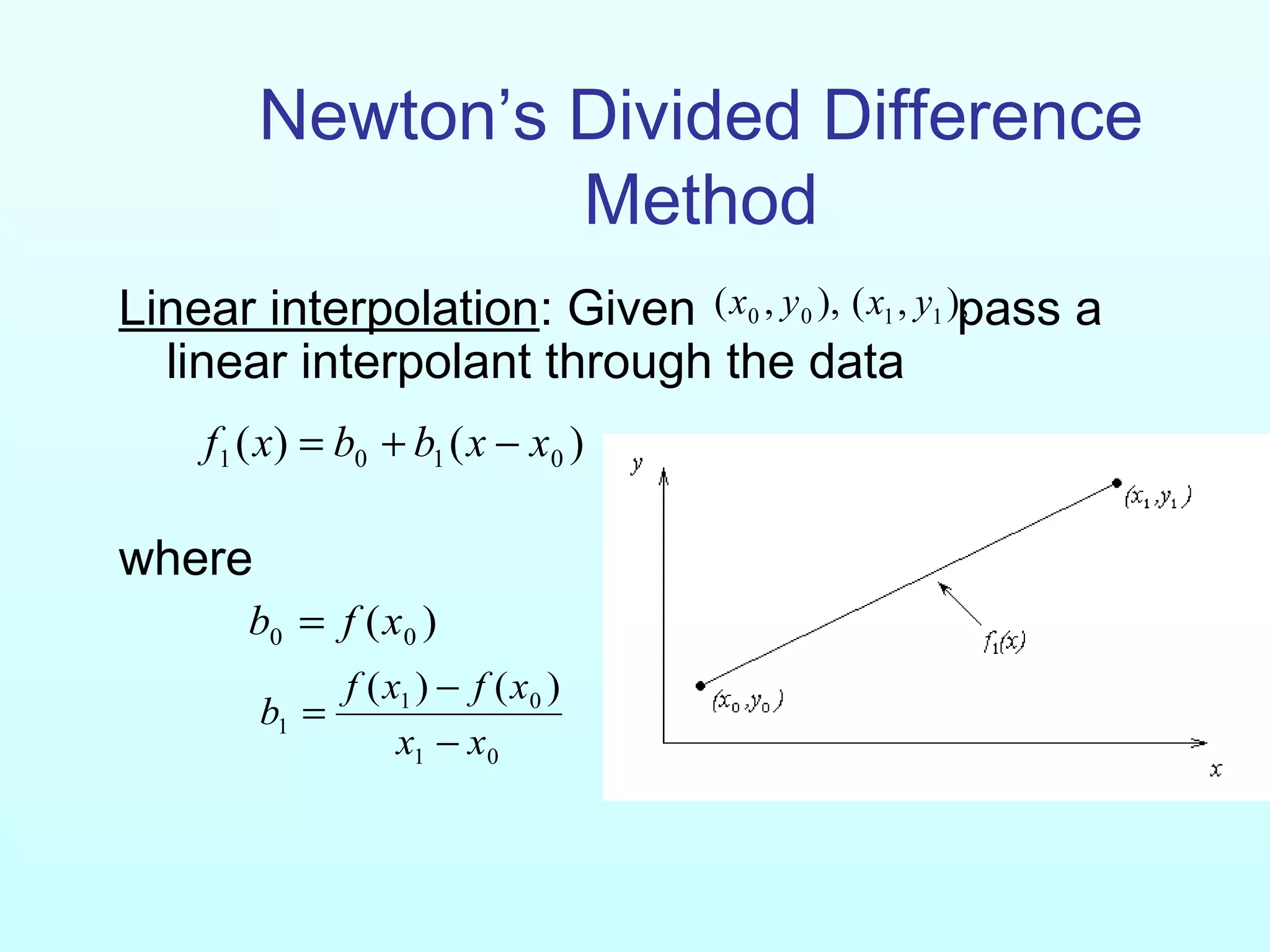Newton divided difference interpolation | PPT
