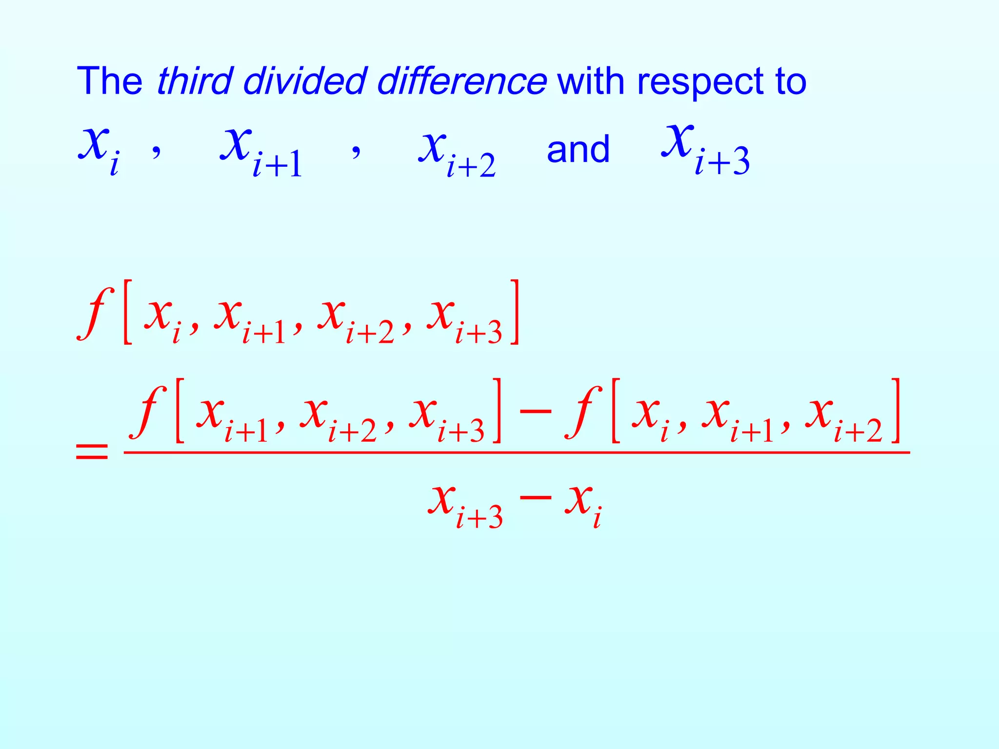 Newton divided difference interpolation | PPT