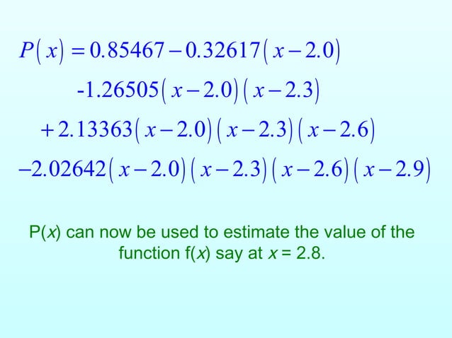 Newton divided difference interpolation | PPT