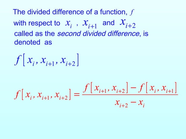 Newton divided difference interpolation | PPT