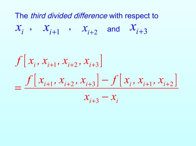 Newton Divided Difference Interpolation Ppt