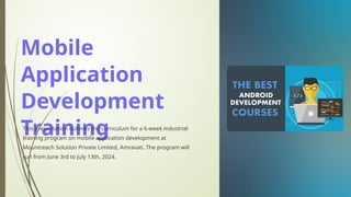 Mobile application development for Industrial training | PPTX