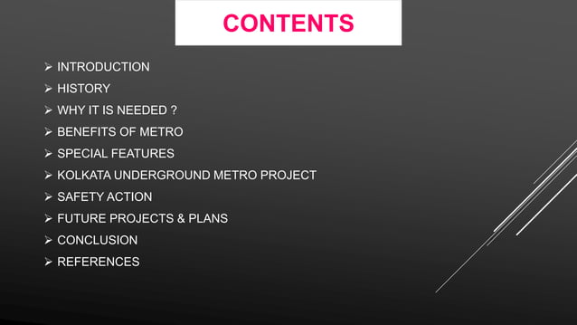 Kolkata underwater metro project VISHAL PPT.pptx | Rail Travel | Travel Type