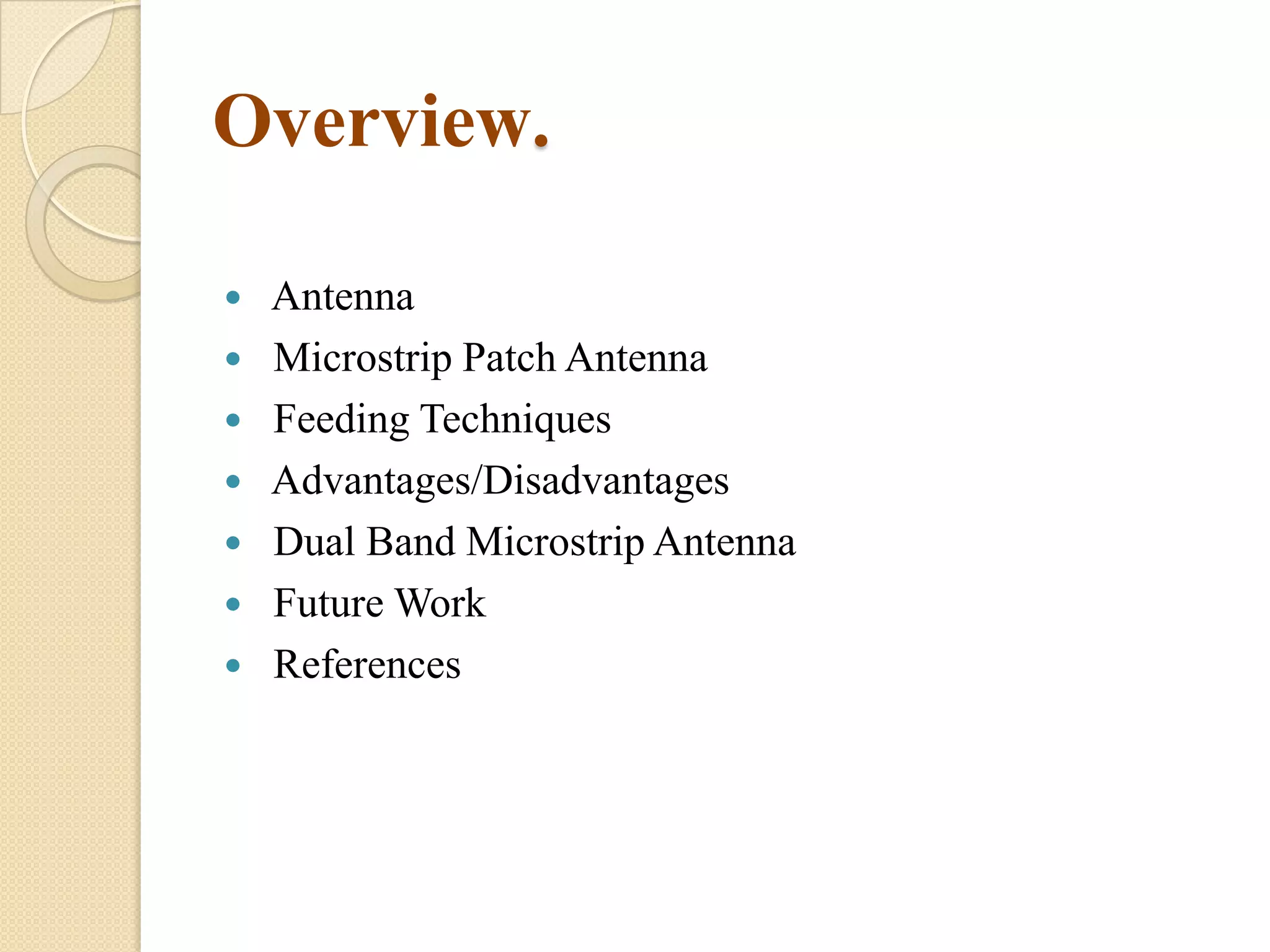 Dual Band Microstrip Antenna | PPTX