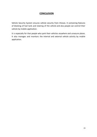 Vehicle Security System | DOCX