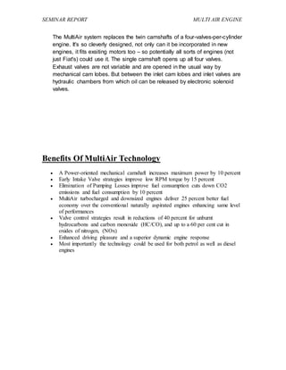 multi air engine seminar report @vishalchauhan | DOCX