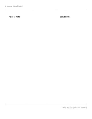 Vishal sethi cv | DOCX