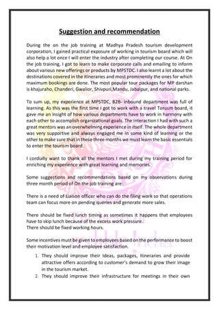 On the job Training (OJT) report | PDF