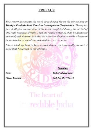 On the job Training (OJT) report | PDF