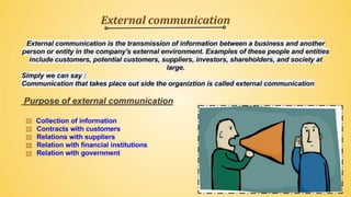 Internal and external communication | PPTX