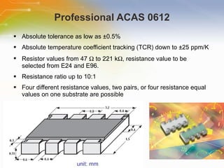 ACAS Thin Film Chip Resistor Array Family | PPT | Consumer Electronics ...