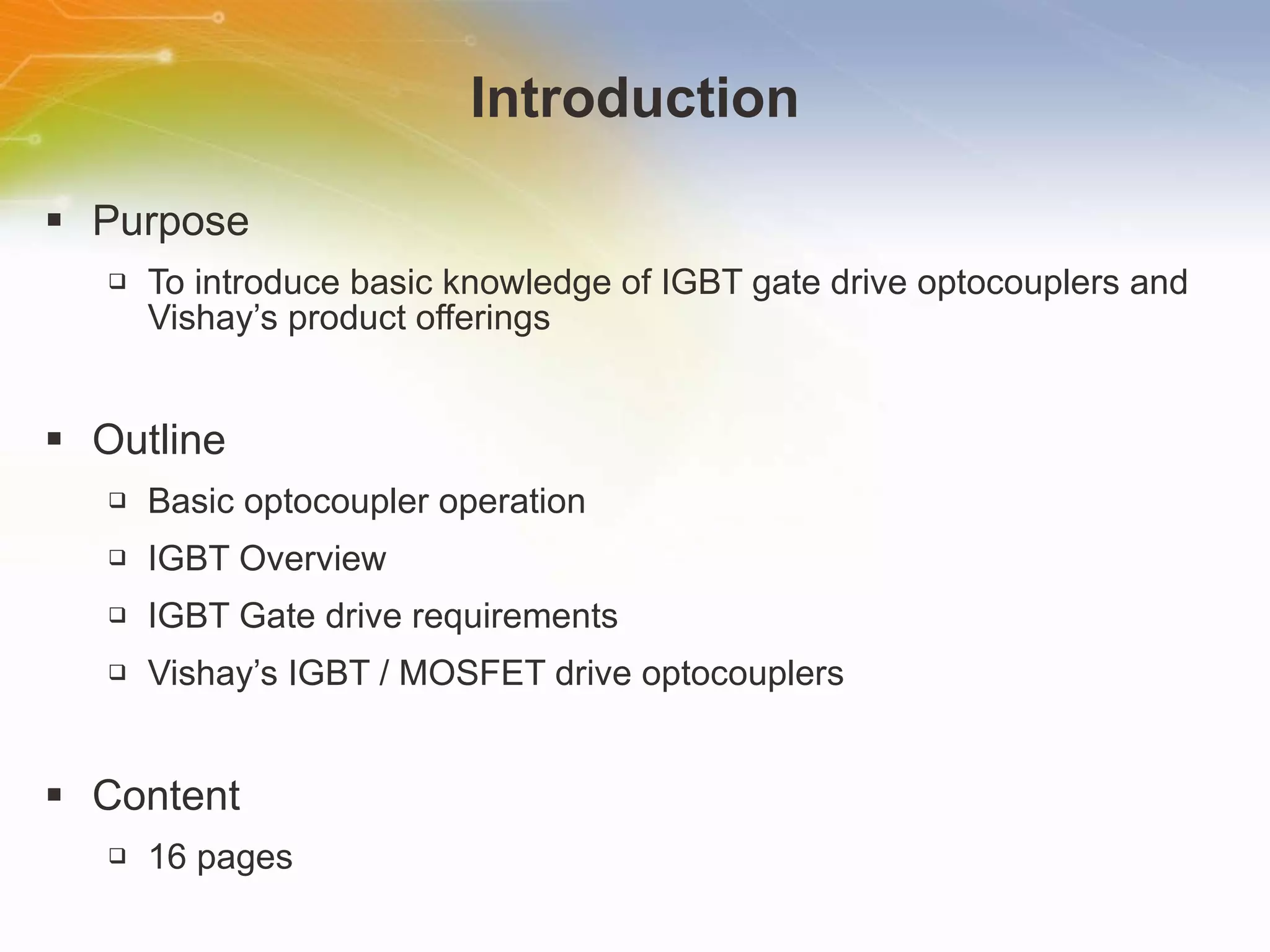 IGBT/MOSFET Gate Drive Optocouplers | PPT