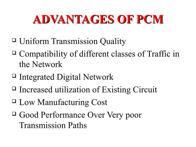 PULSE CODE MODULATION (PCM) | PPT