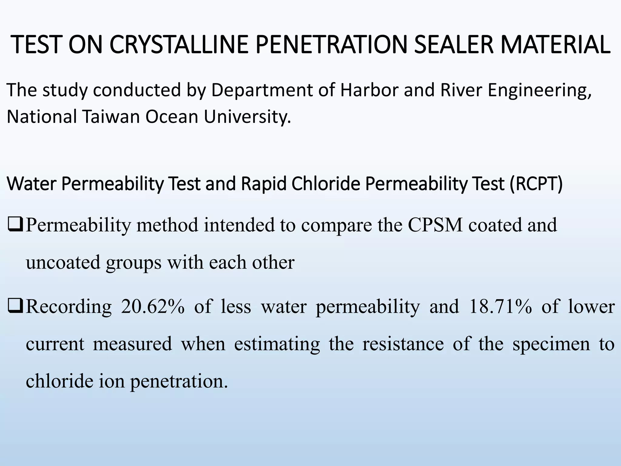 Crystalline waterproofing technology | PPTX
