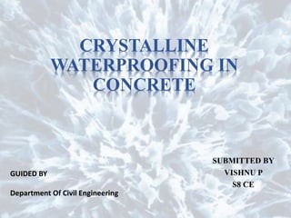 Crystalline waterproofing technology | PPTX