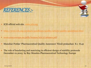 ICH Guidlines for stability studies | PPTX | Pharmaceutical Industry ...