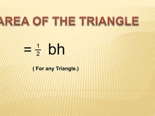 AREA OF TRIANGLE | PPTX