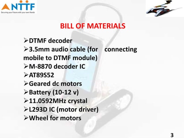 DTMF CONTROLLED ROBOT | PPTX