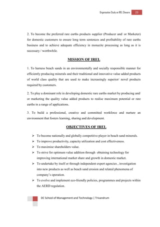 IREL ORGANISATION STUDY Report | PDF