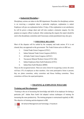 IREL ORGANISATION STUDY Report | PDF