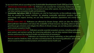 Role of pollinators in an ecosystem and threats | PPTX