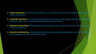 Role of pollinators in an ecosystem and threats | PPTX