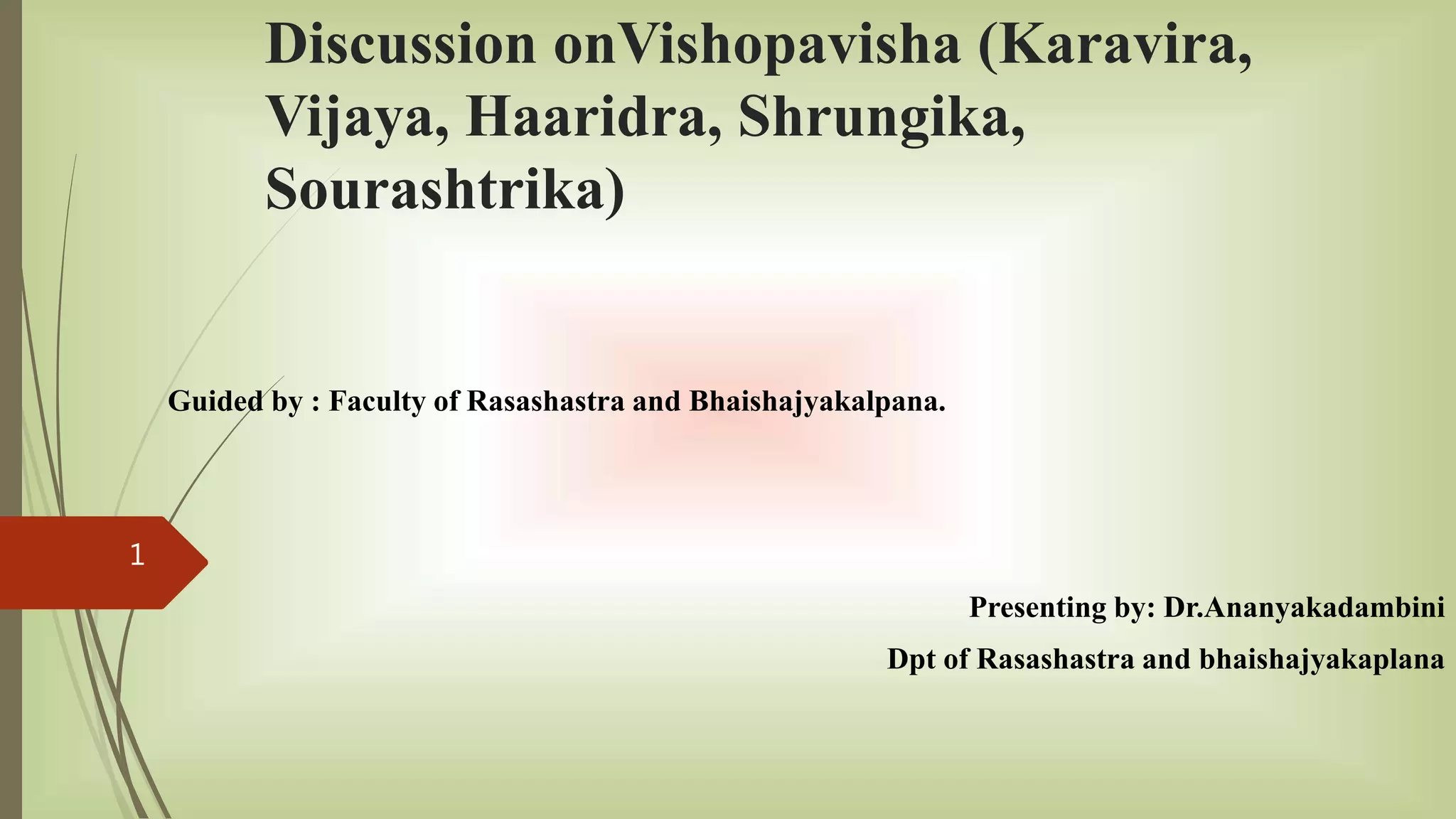 Vishopavisha in Ayurveda | PPT