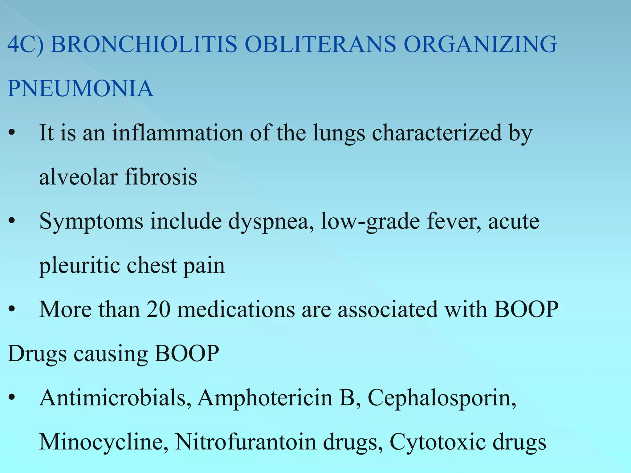 Drug Induced Pulmonary Diseases | PPTX