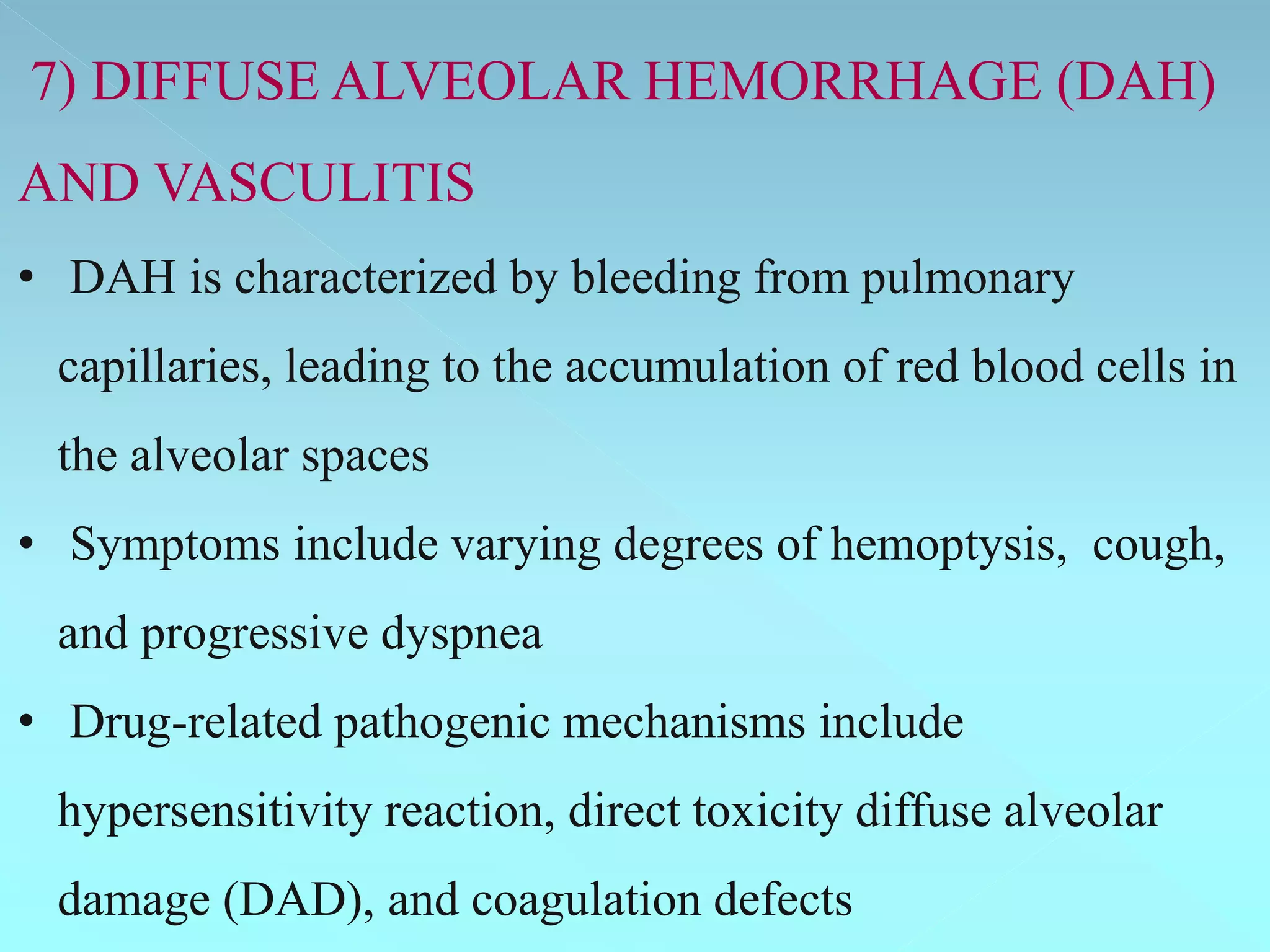 Drug Induced Pulmonary Diseases | PPTX