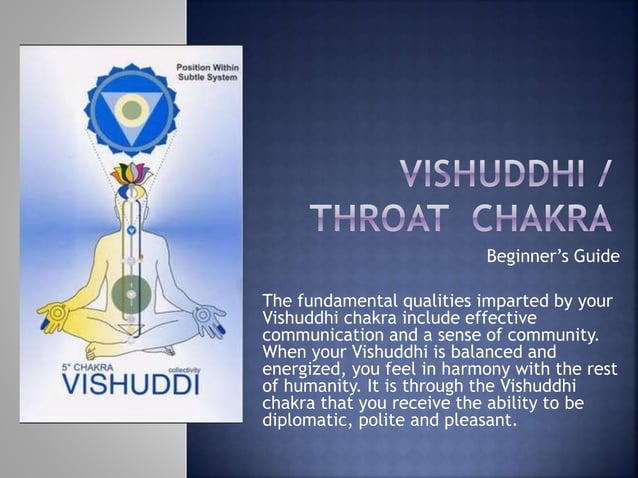 Vishuddhi Chakra : Sahaja Yoga Beginner's Guide | PPTX | Ear, Nose and ...