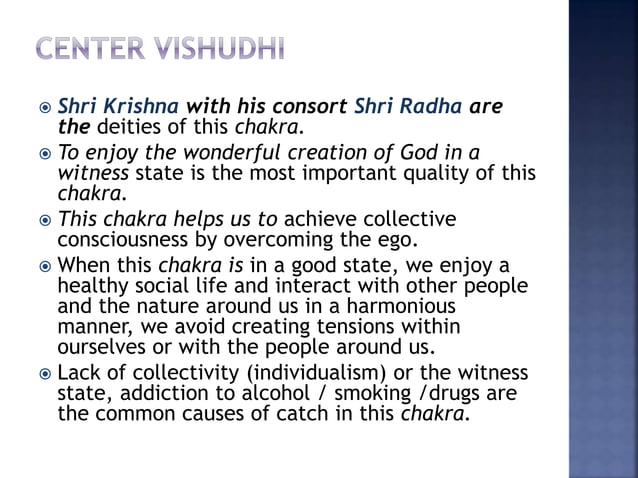 Vishuddhi Chakra : Sahaja Yoga Beginner's Guide | PPTX | Ear, Nose and ...