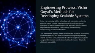 The Science of Scaling: Engineering Perspectives from Vishu Goyal | PPT