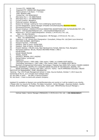 Vishvas resume business_analyst_7_year_exp | PDF